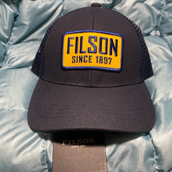 Filson | Accessories | Nwt Mens Filson Snapback Logger Cap In Navy ...